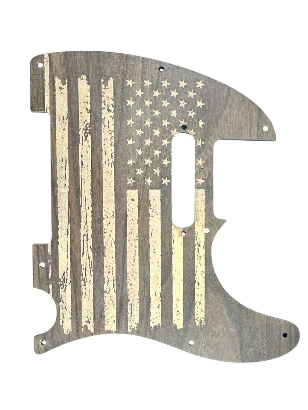 Telecaster American Flag Pickguard Laser Engraved on Wood. - Etsy