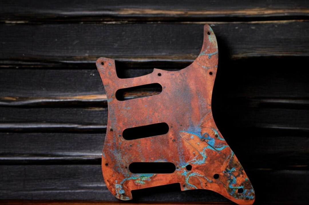 Custom Strat Pickguard Aged Copper Pattern – #1 Seller, Unique Design ...