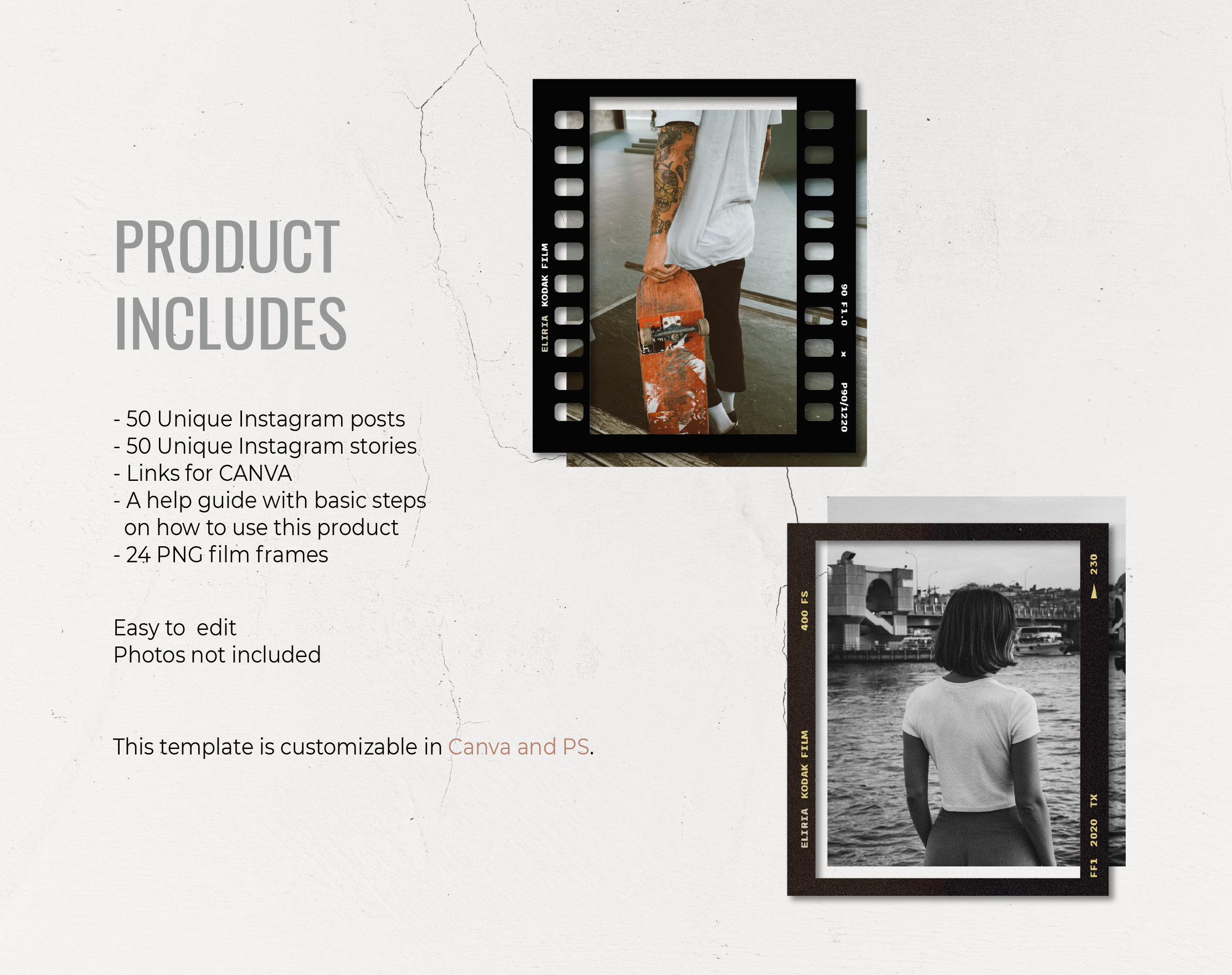 100 Instagram Templates - Film Frames Templates - Social Media ...