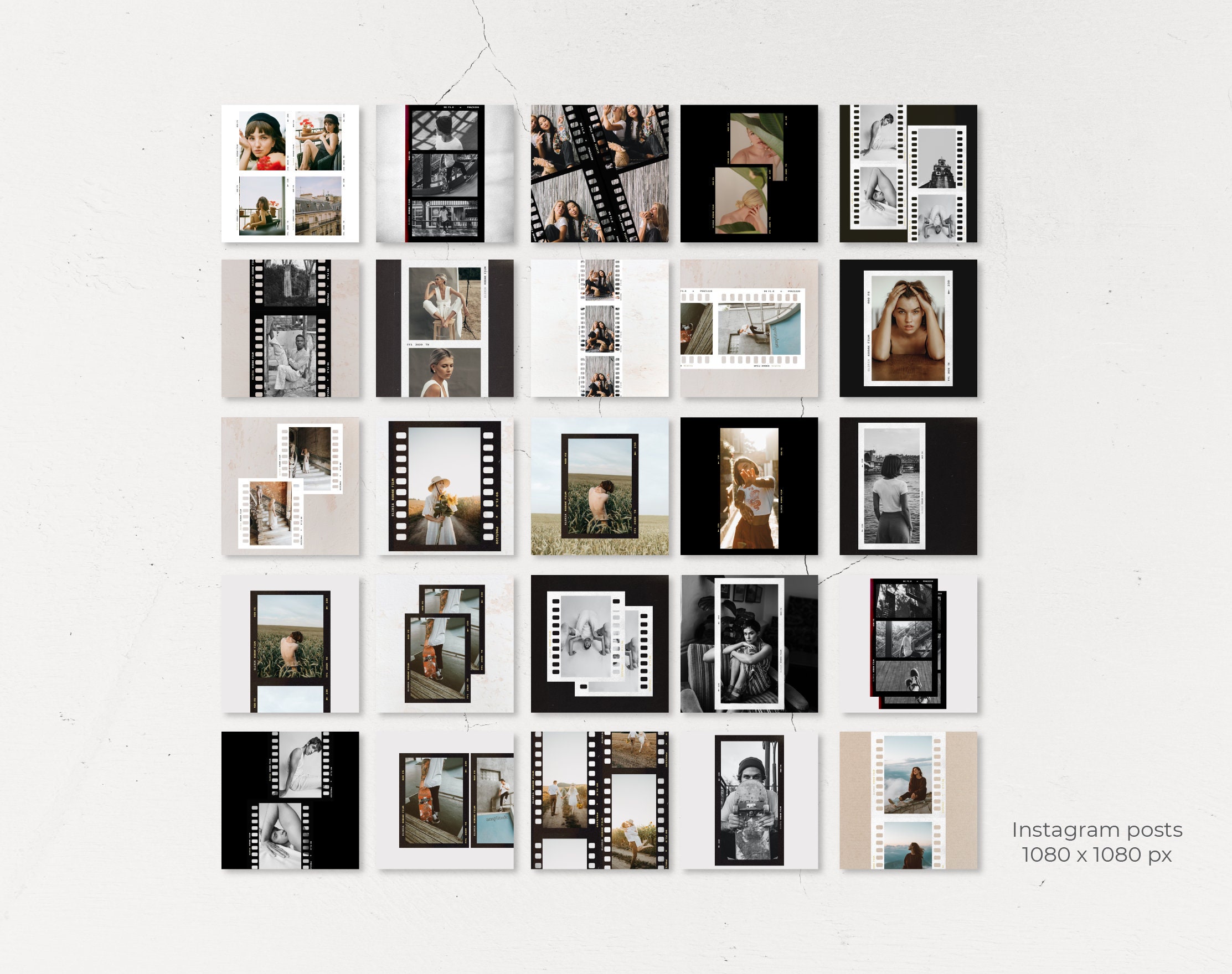100 Instagram Templates - Film Frames Templates - Social Media ...