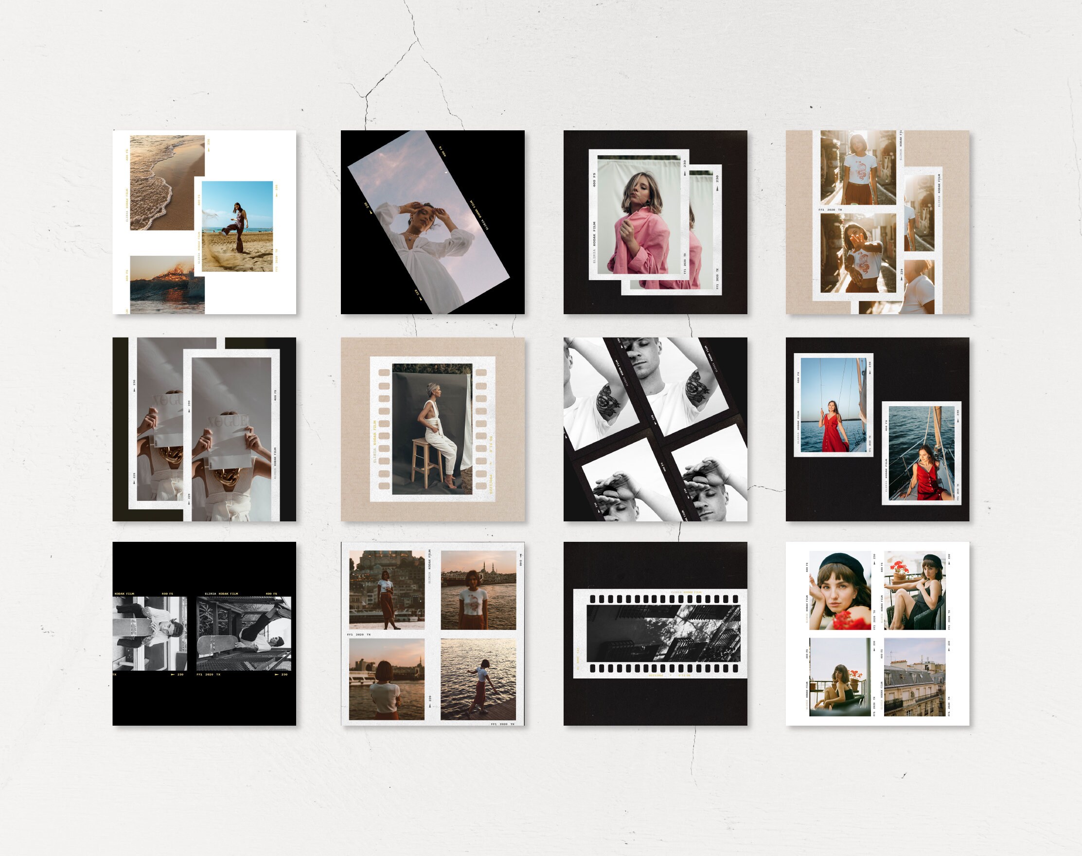 100 Instagram Templates - Film Frames Templates - Social Media ...
