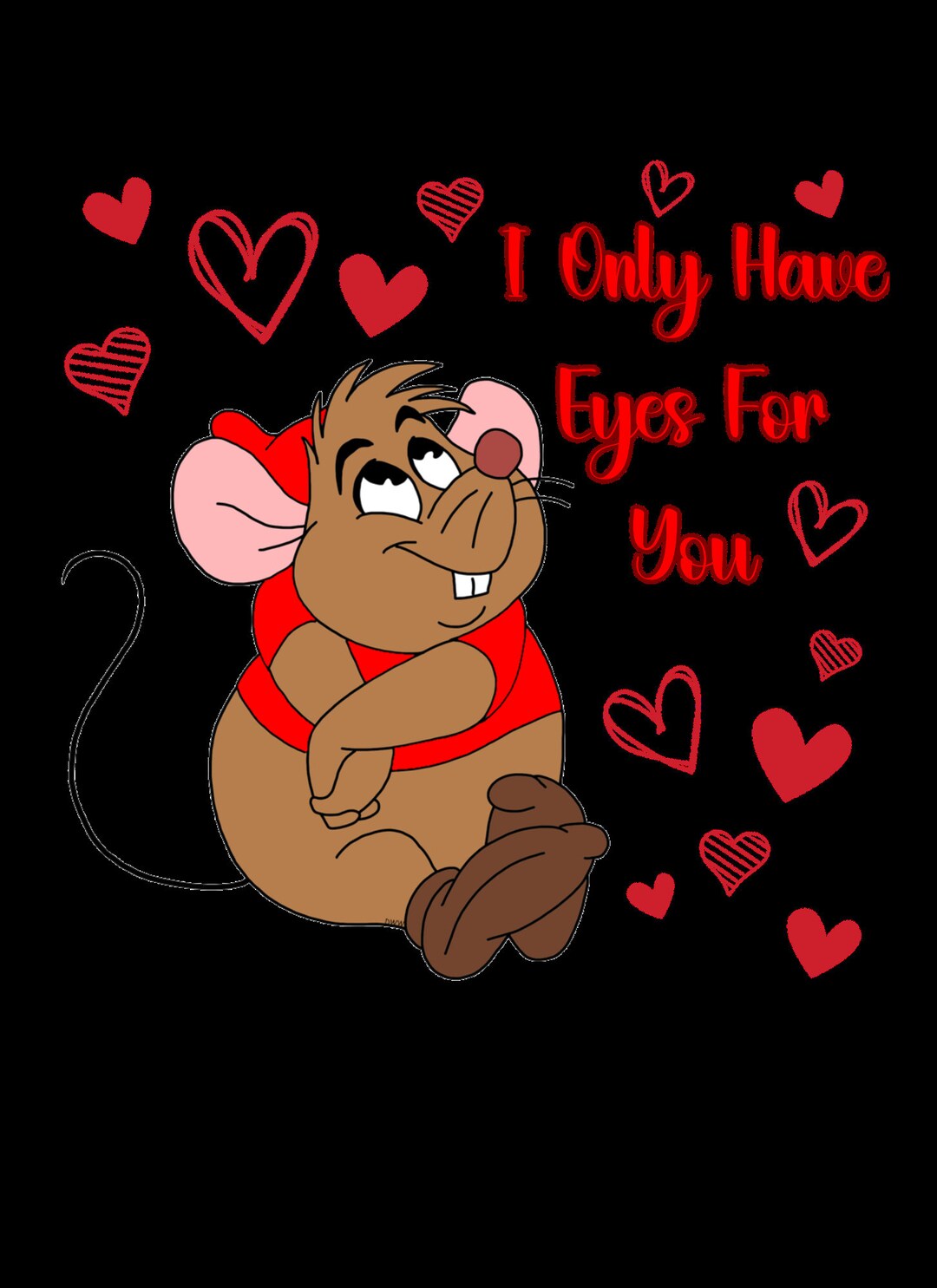 DTF Ready to Press Gus Gus Only Have Eyes for You in Red - Etsy