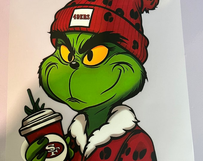 Grinch 49ers Dtf Ready to Press - Etsy