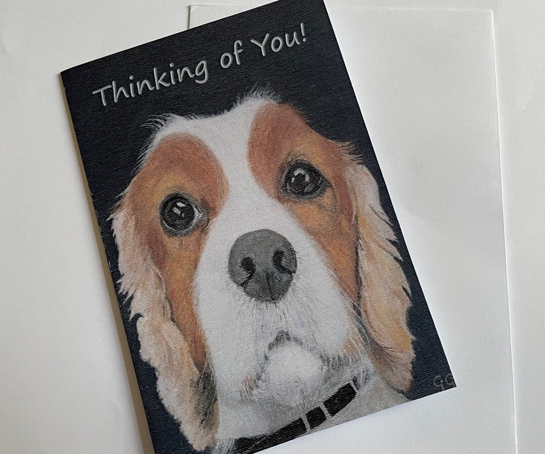 Printable 'thinking of You' Card - Dog/ Spaniel/ Sad Eyes - From an ...