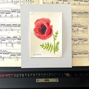Pink Asian Poppy Flower Watercolor Painting Original This is NOT a ...