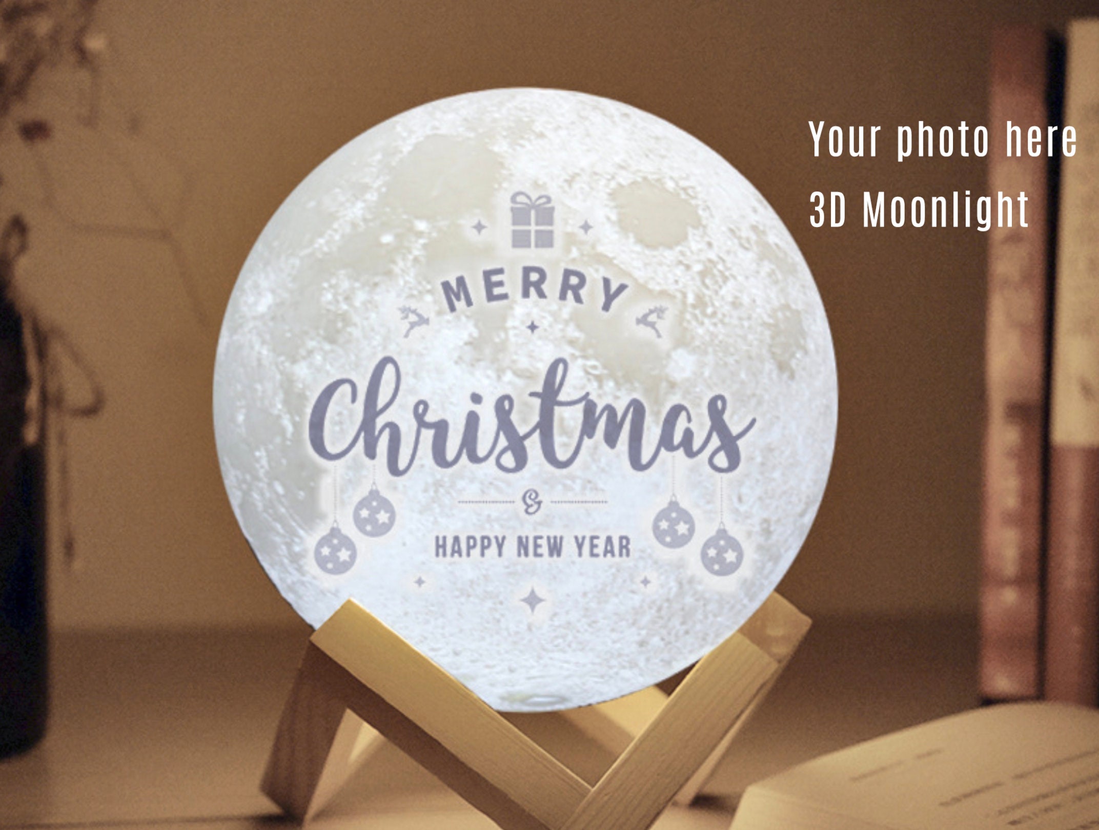 Personalization Lunar Moon Lamp Night Light 3D Print - Etsy