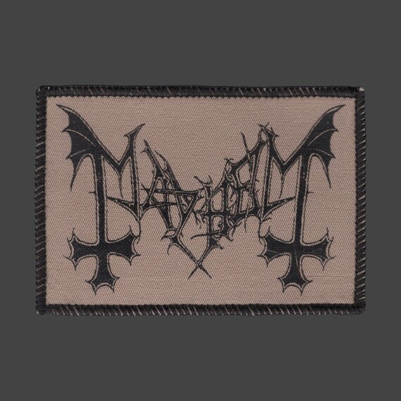 Mayhem print patch black metal band | Etsy