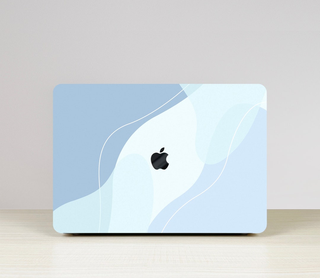 Artistic Blue Geometric Lines New Pro Mac Hard Protective Case ...