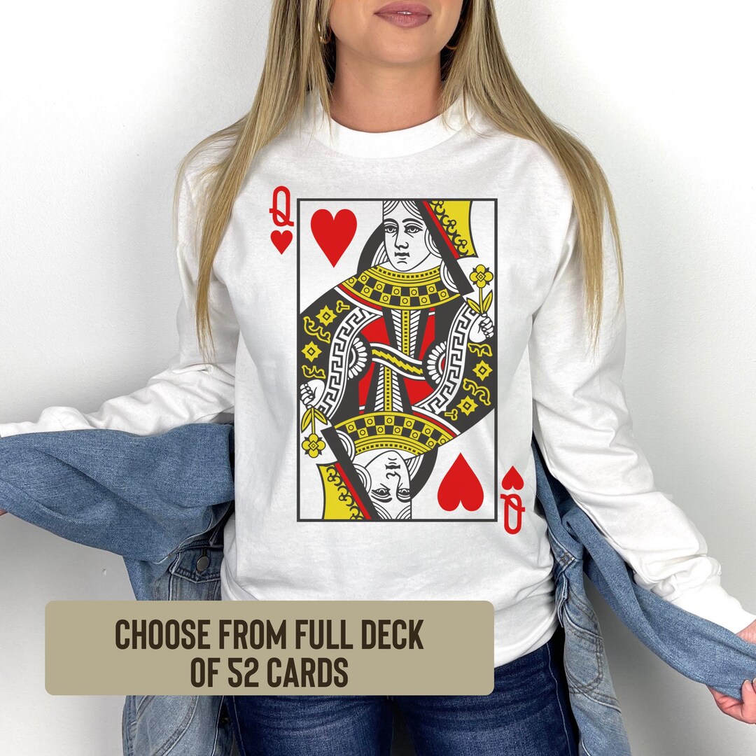 Playing Cards Long Sleeve Shirts, Couples Matching Cards Shirts, Kings ...