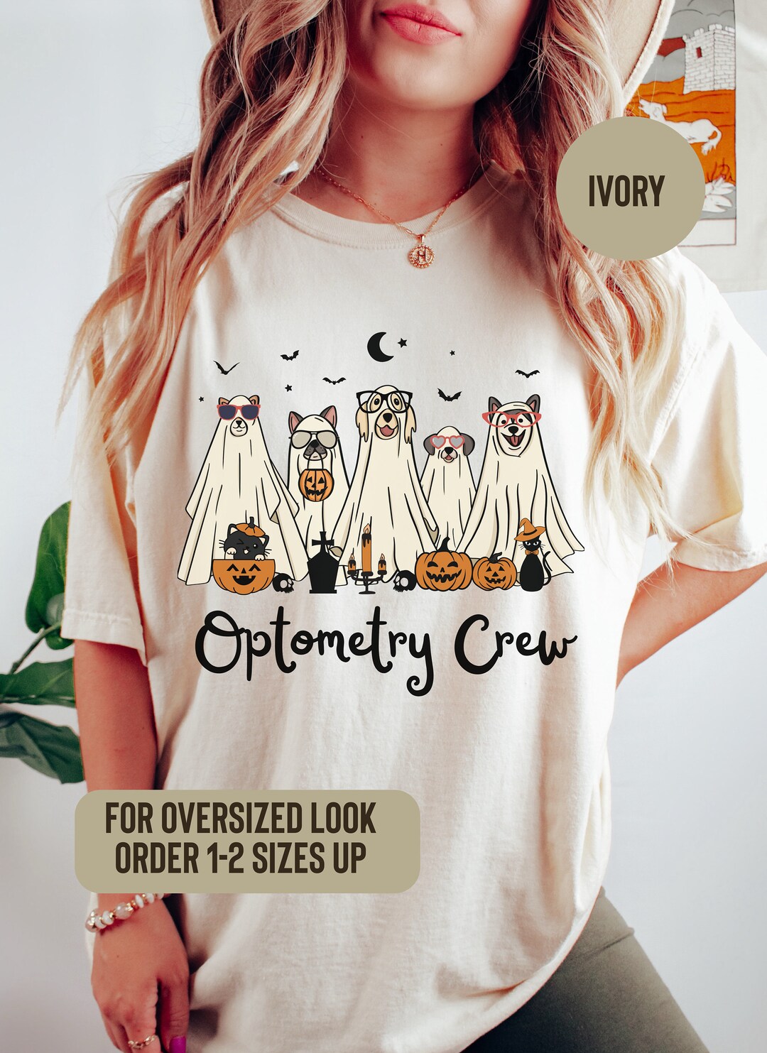 Spooky Optometry Crew Halloween Shirt, Comfort Colors® Shirt, Optometry ...