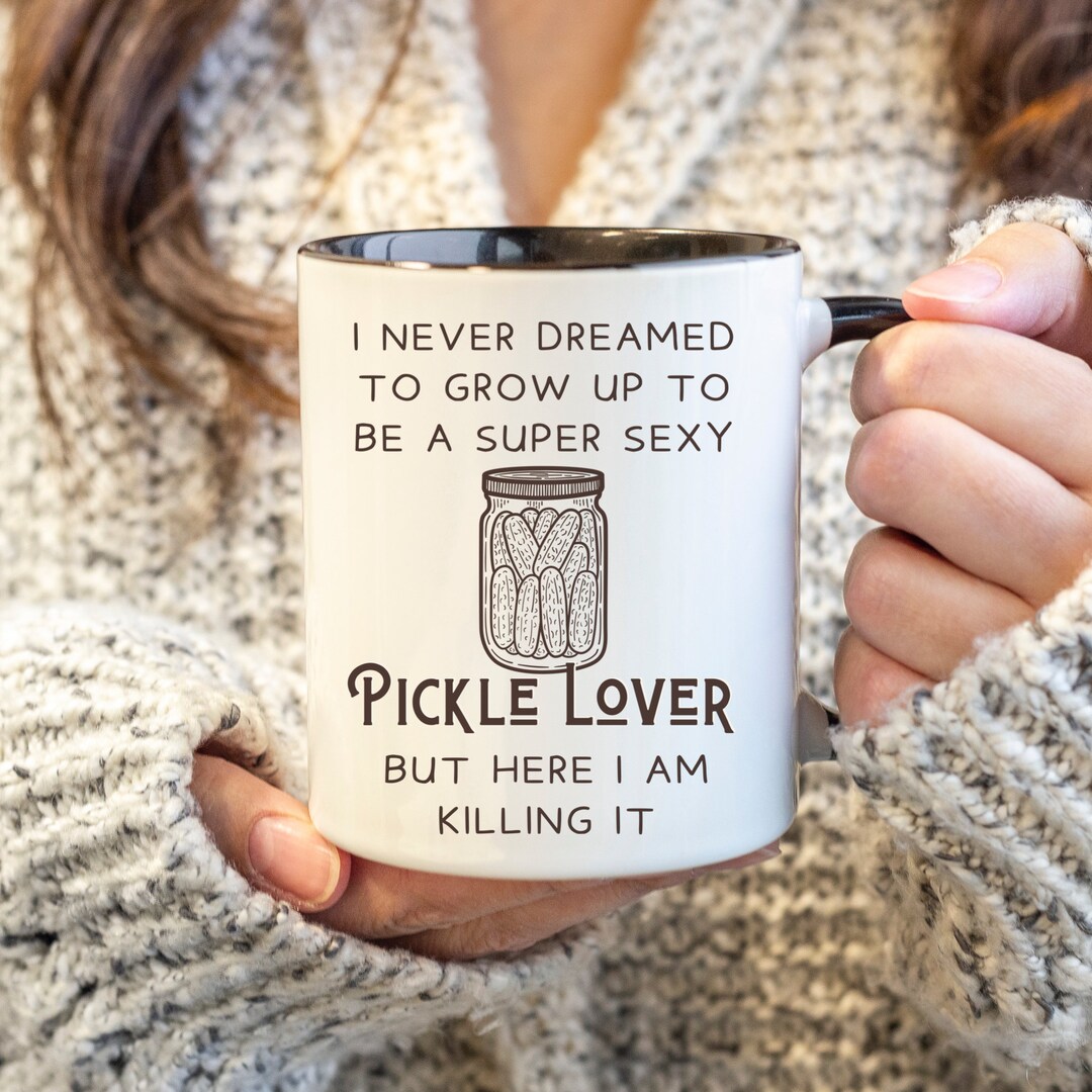 Funny Pickle Lover Mug, Vintage Pickle Jar Coffee Mug, Gift for a ...