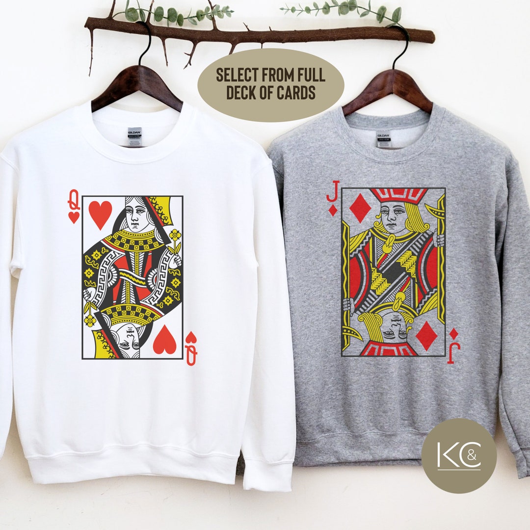 Playing Cards Graphic Sweatshirt, Full Deck Custom Cards Crewneck, Gift ...