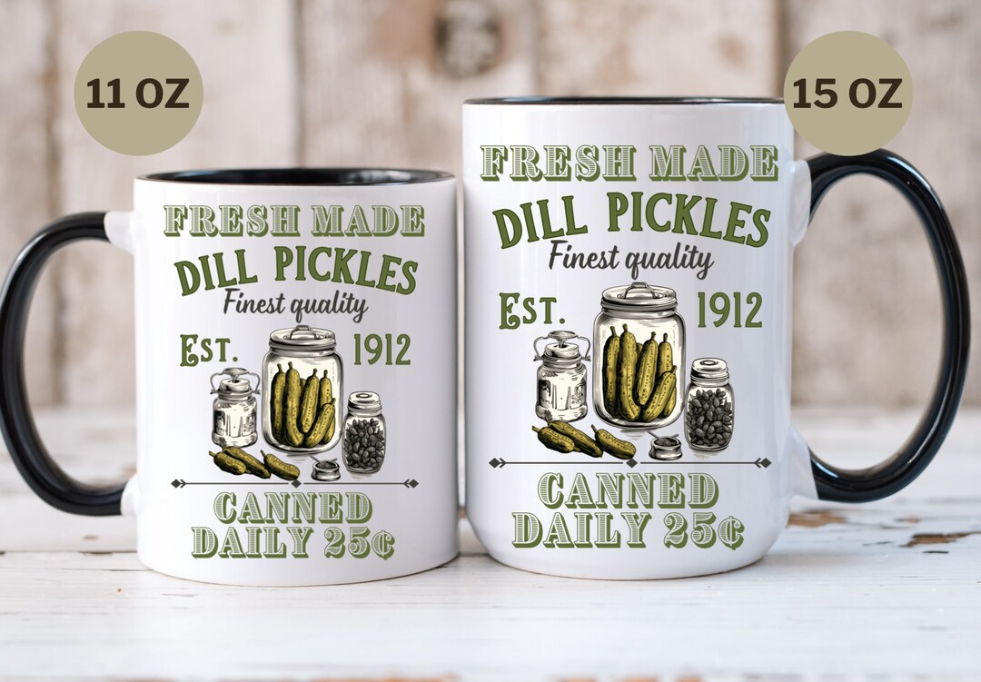 Funny Pickle Lover Mug, Vintage Pickle Jar Coffee Mug, Gift for a ...