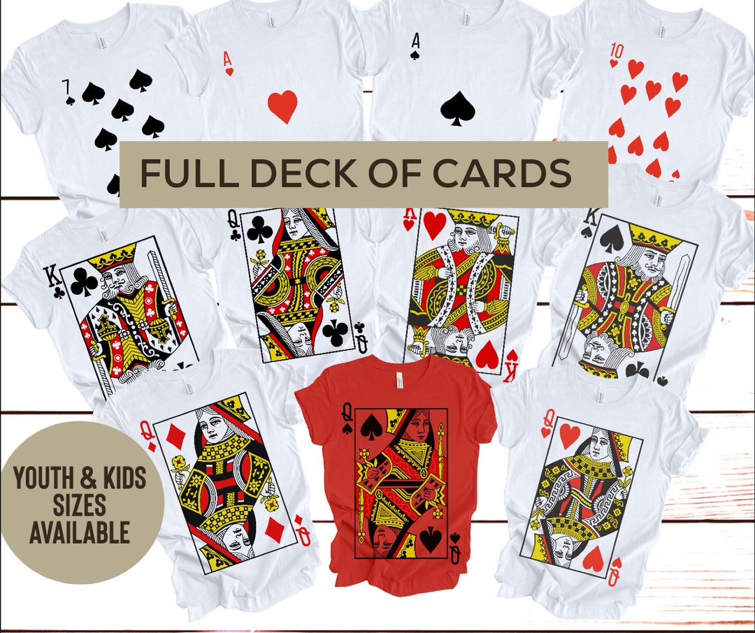 Deck of Cards Group Costume Shirts, Poker Outfit Cards Costume, Bridge ...