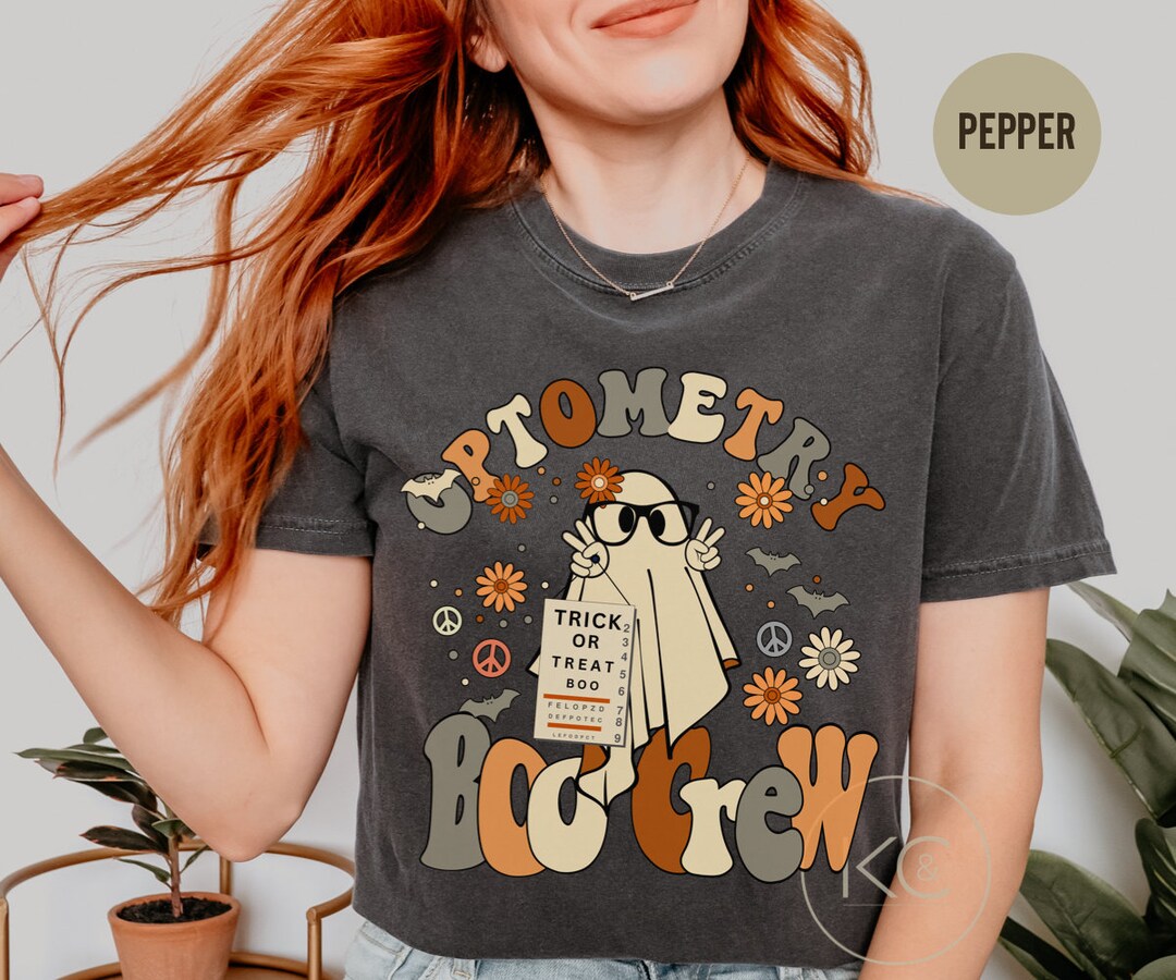 Spooky Optometry Crew Halloween Shirt, Comfort Colors® Shirt, Optometry ...