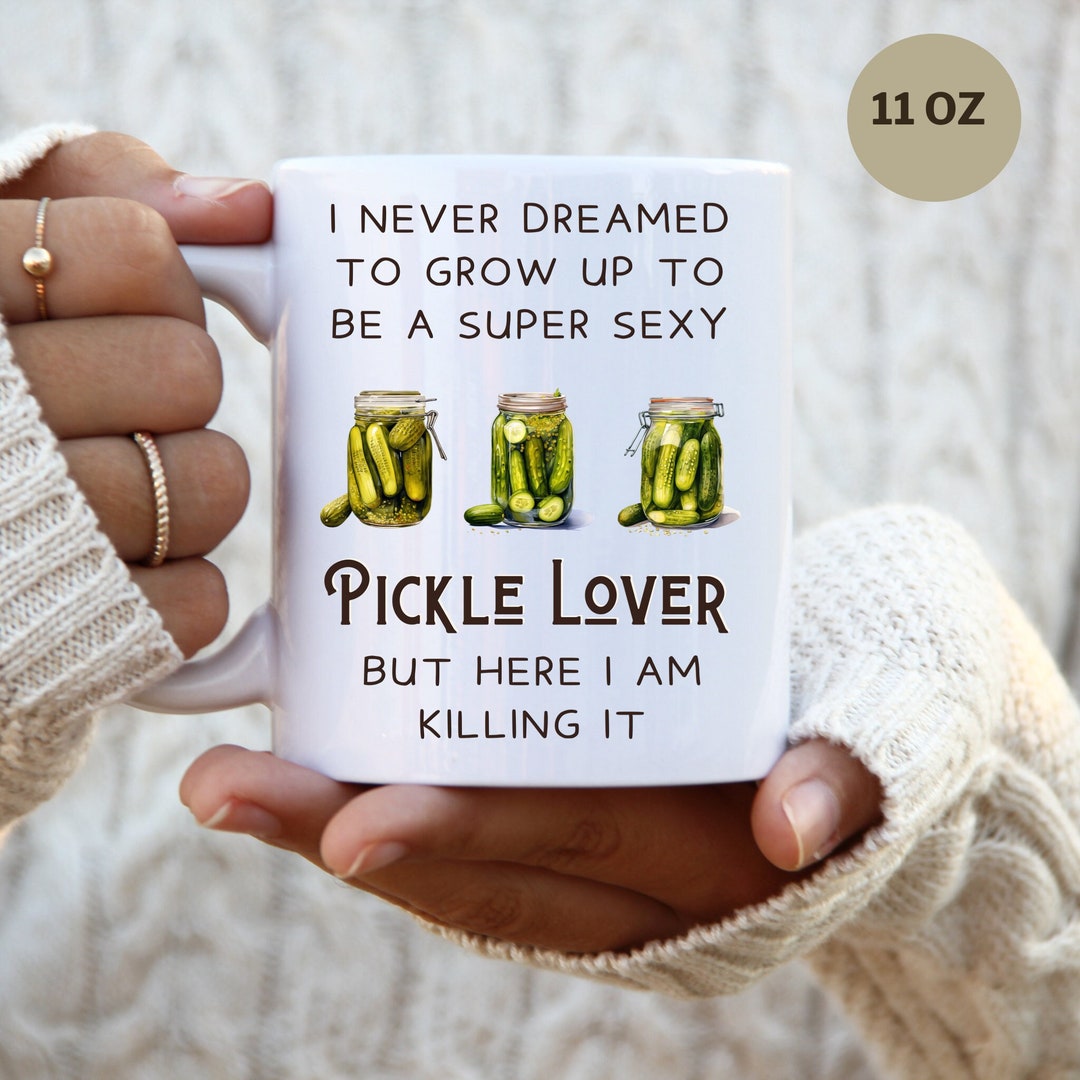 Funny Pickle Lover Mug, Vintage Pickle Jar Coffee Mug, Gift for a ...