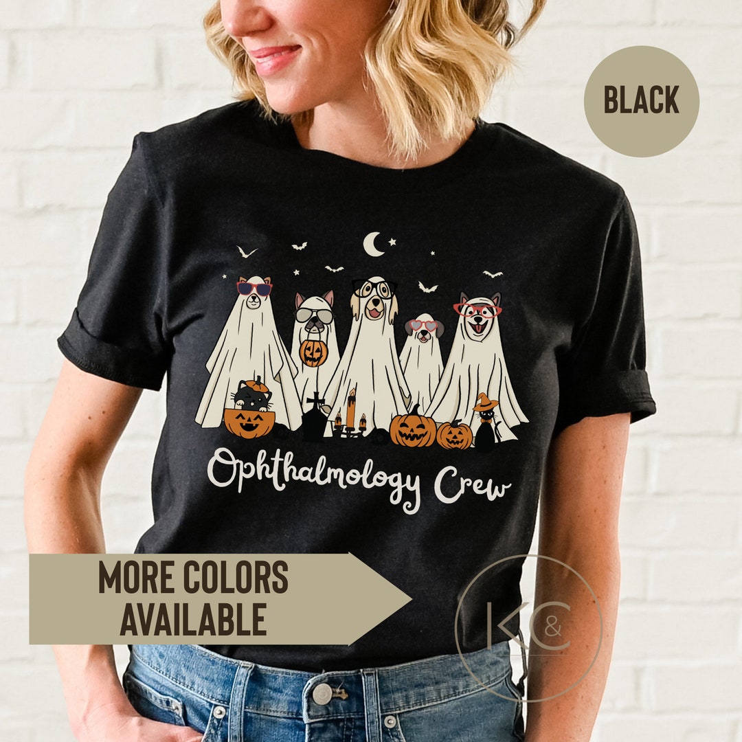 Spooky Ophthalmology Crew Halloween Shirt, Optometry Shirt, Optometry ...