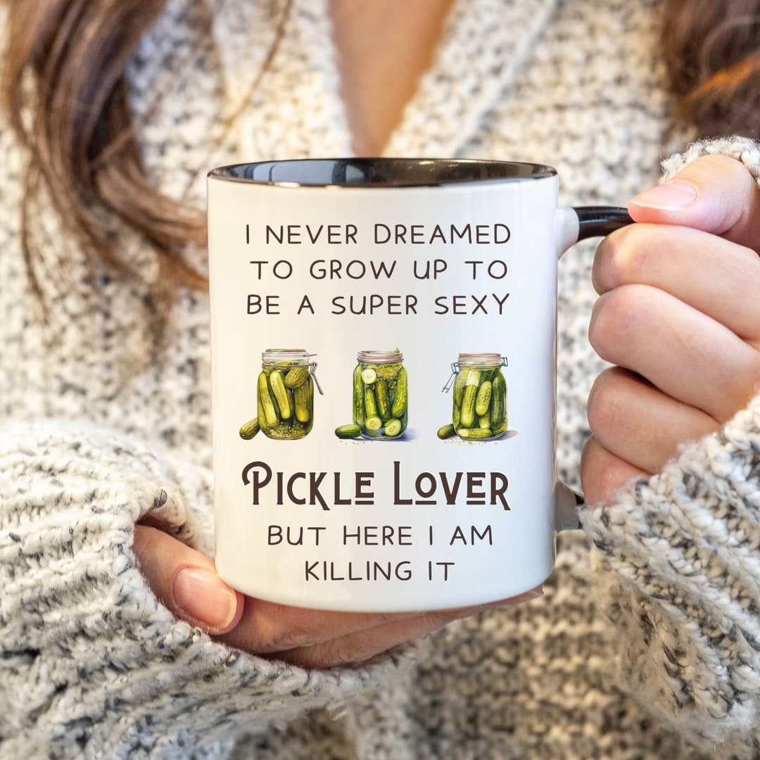 Funny Pickle Lover Mug, Vintage Pickle Jar Coffee Mug, Gift for a ...