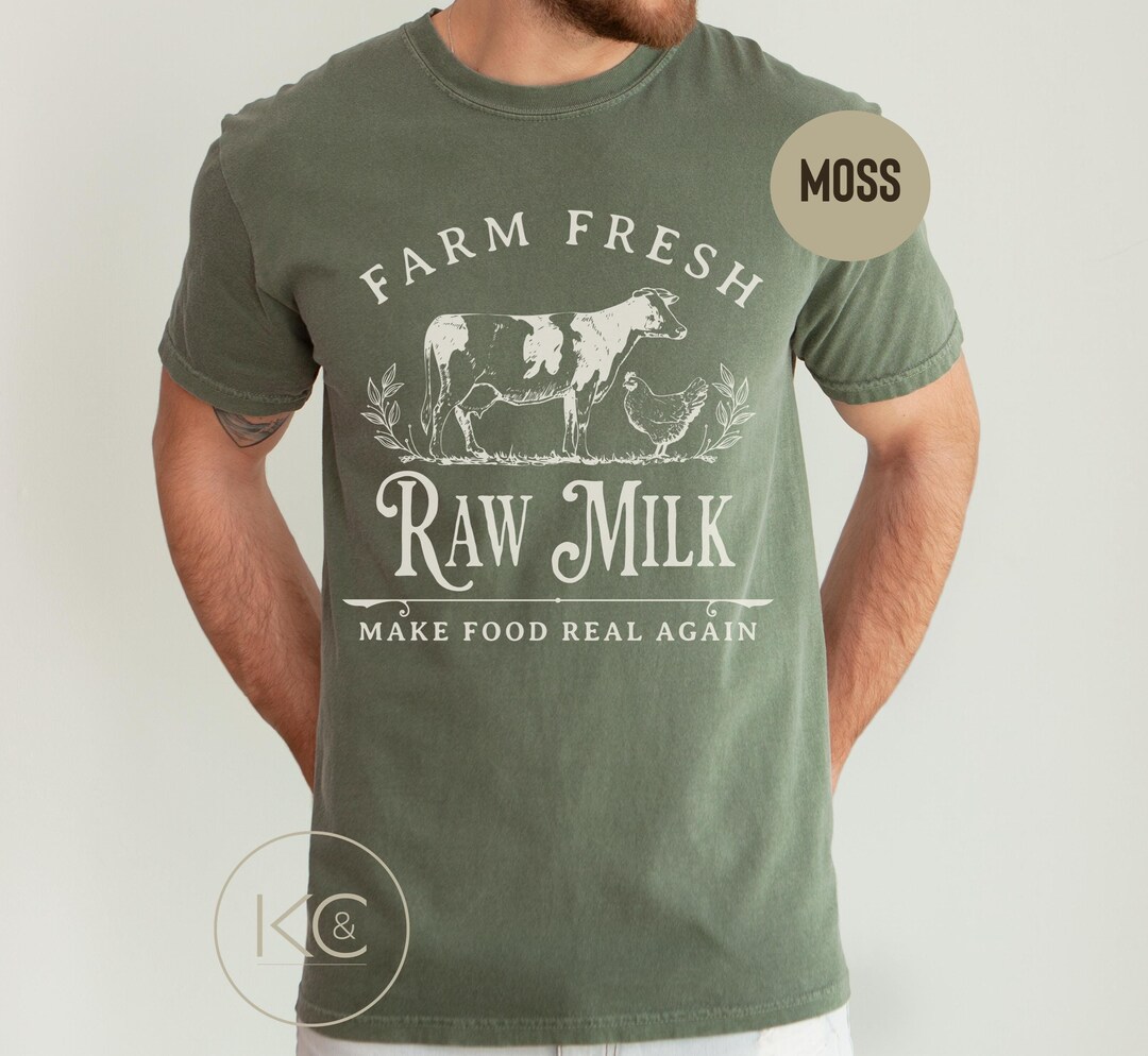 Raw Milk Unisex Tshirt, Homestead Shirt, Homesteader Tee, Gift for a ...