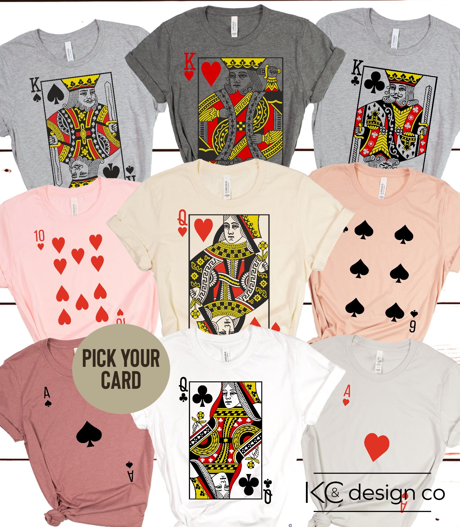 Group Halloween T-shirts, Matching Playing Cards Shirts, Deck of Cards ...