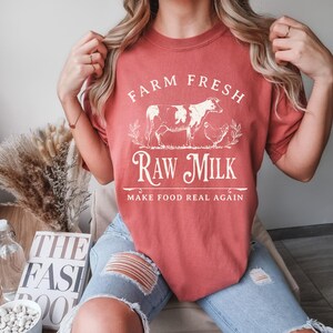 Raw Milk Unisex Tshirt, Homestead Shirt, Homesteader Tee, Gift for a ...