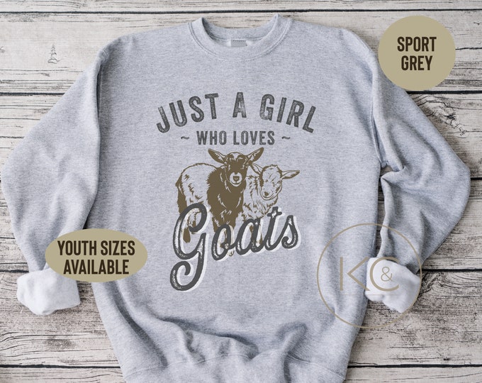 Just a Girl Who Loves Goats Short Sleeve Tee, Best Goat Mom T-shirt ...