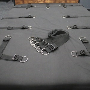14-piece Premium BDSM Bondage Bed Straps (metal Buckles) - Etsy