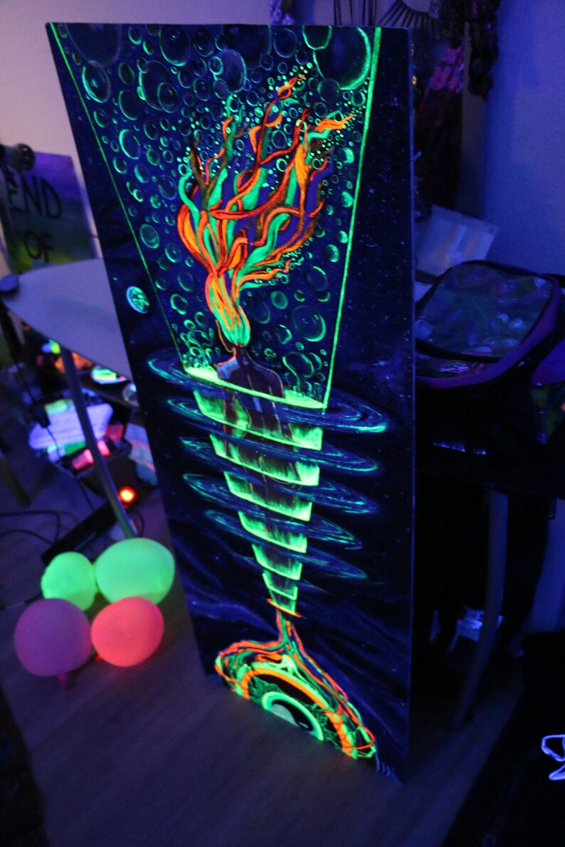 UV Blacklight Wall Art Glow-in-the-dark Psychedelic Uv-active Visionary ...