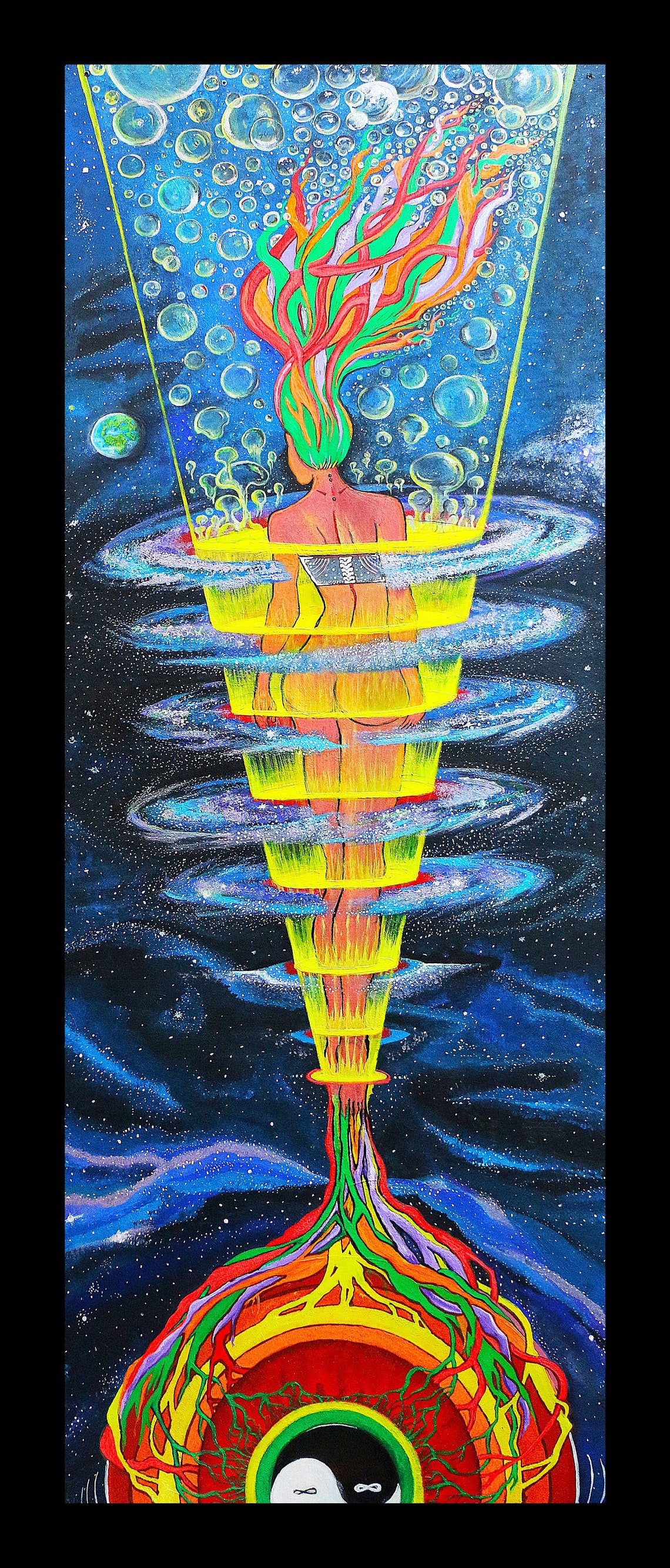 UV Blacklight Wall Art Glow-in-the-dark Psychedelic Uv-active Visionary ...