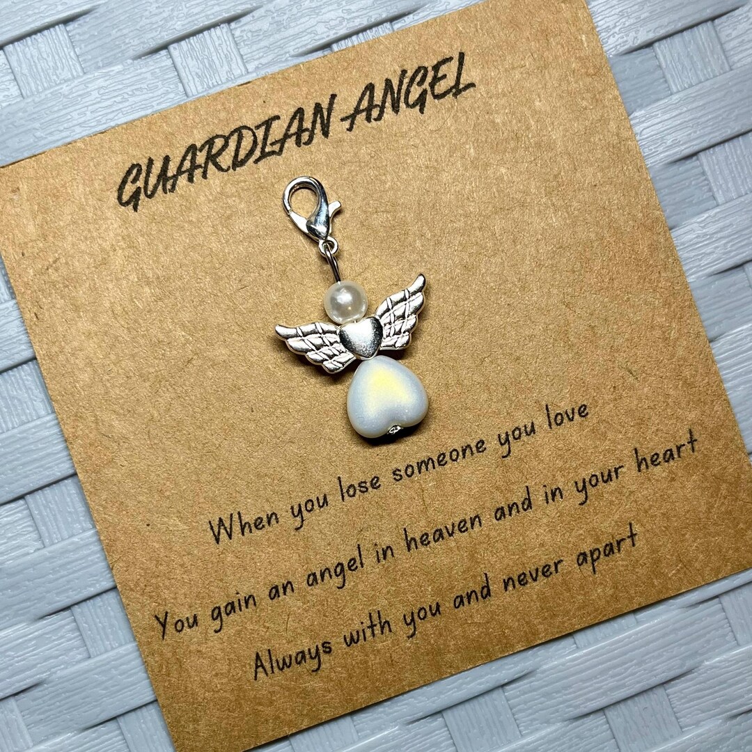 Guardian Angel Pocket Hug Card – Memorial Keepsake Pendant, Sympathy ...