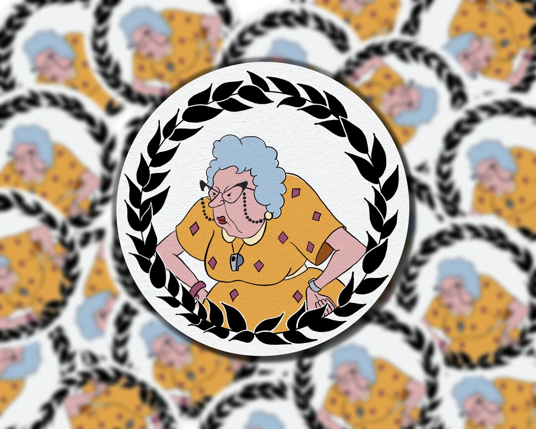 Miss Finster Silhouette Sticker Recess Sticker 90s Cartoon - Etsy