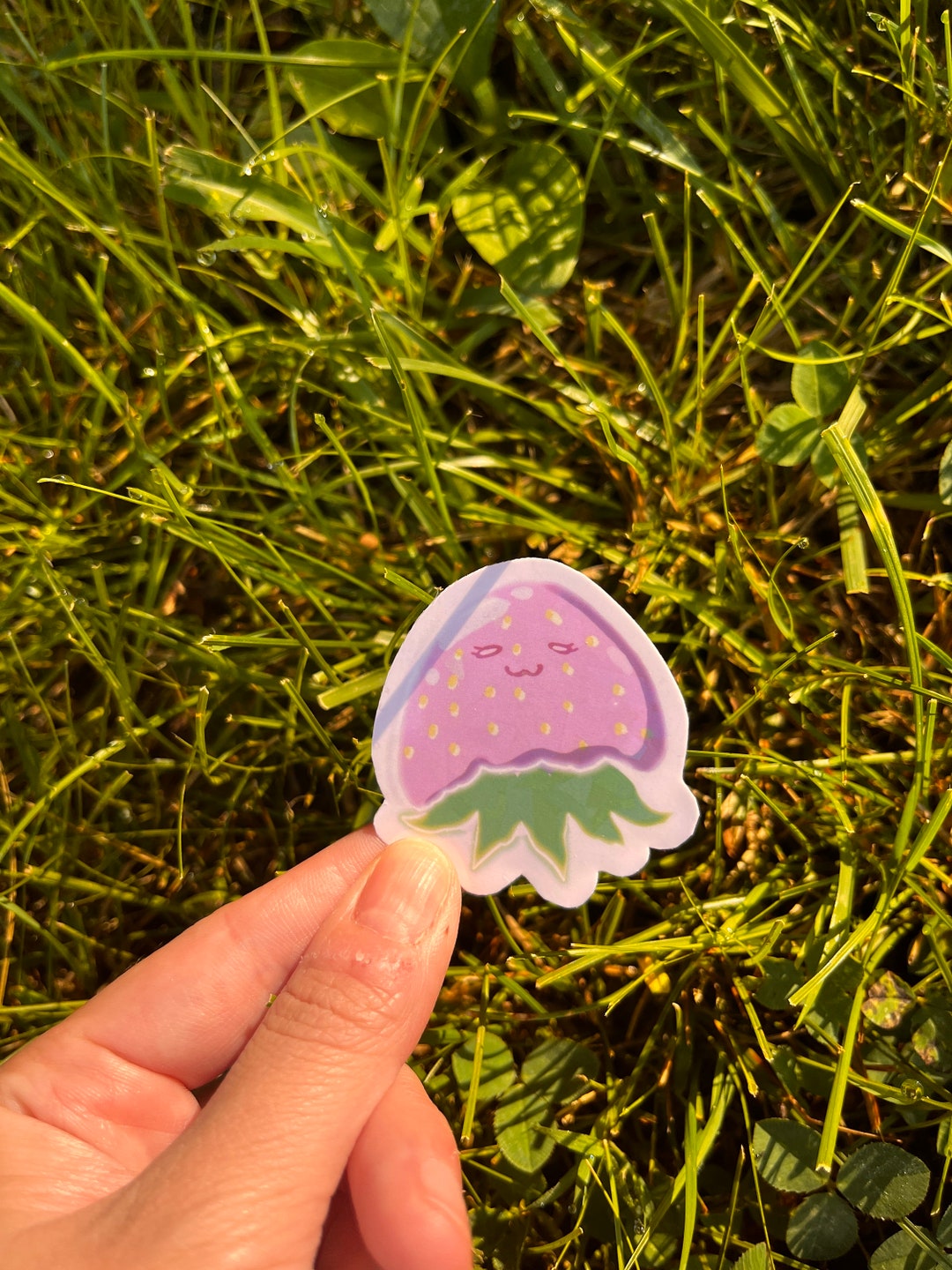 Strawberry Octopus Sticker *shiny Cute Sticker - Etsy