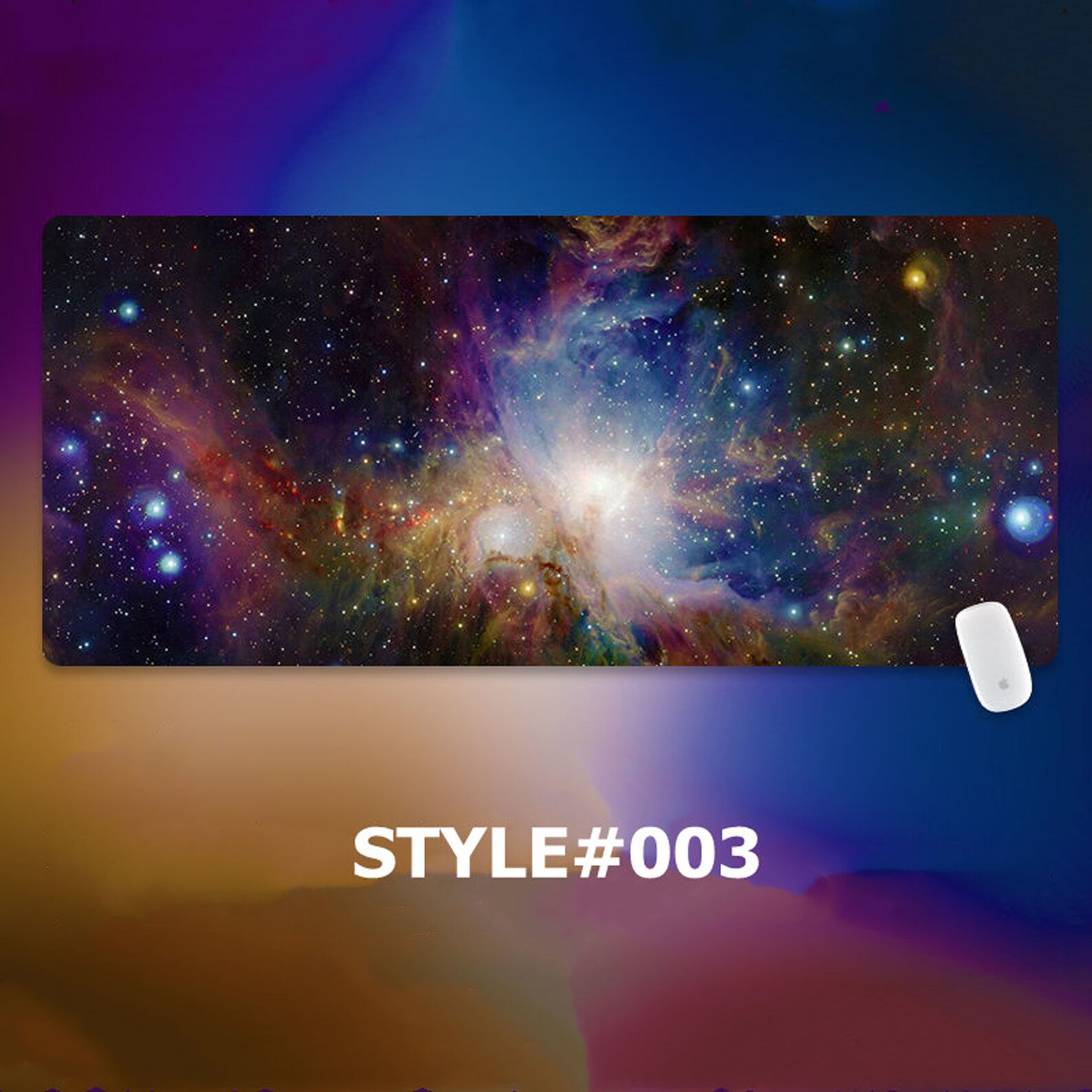 Colorful Aster Nebula Rubber Desk Mat Table Protector Long | Etsy