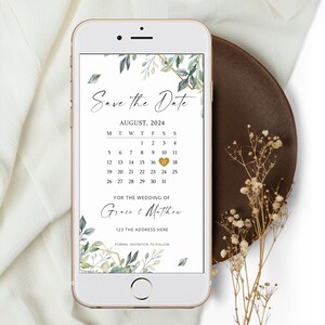 Personalised Digital Calendar Save the Date, Save the Evening E-invite ...