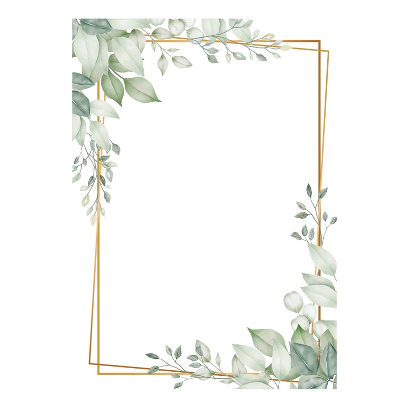 A4 Eucalyptus Template - Etsy