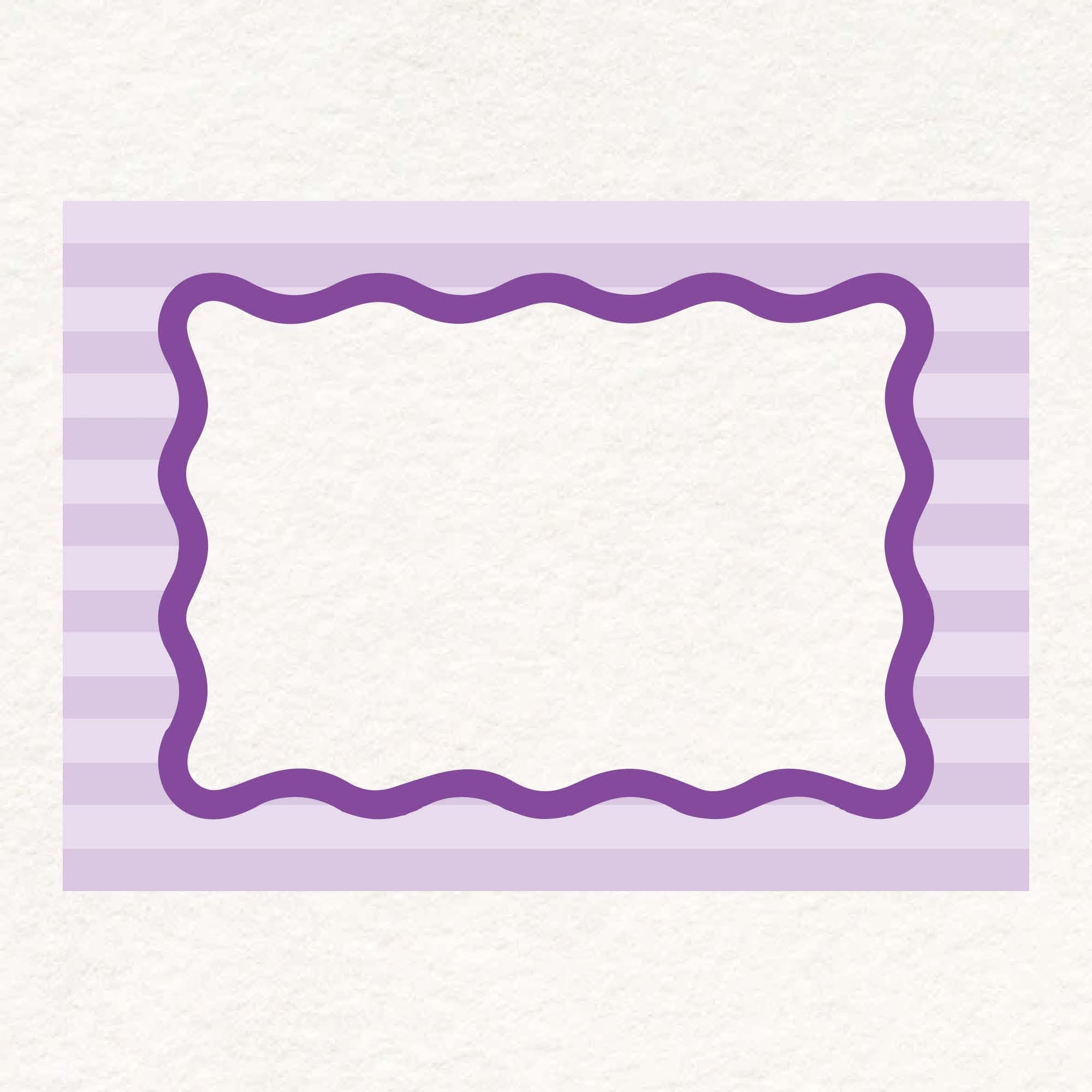 Purple Wavy Line Border Frame Clipart: Wedding Invitation Border ...