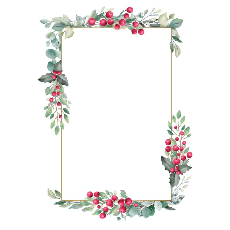 Gold Flower Border Frames - Etsy