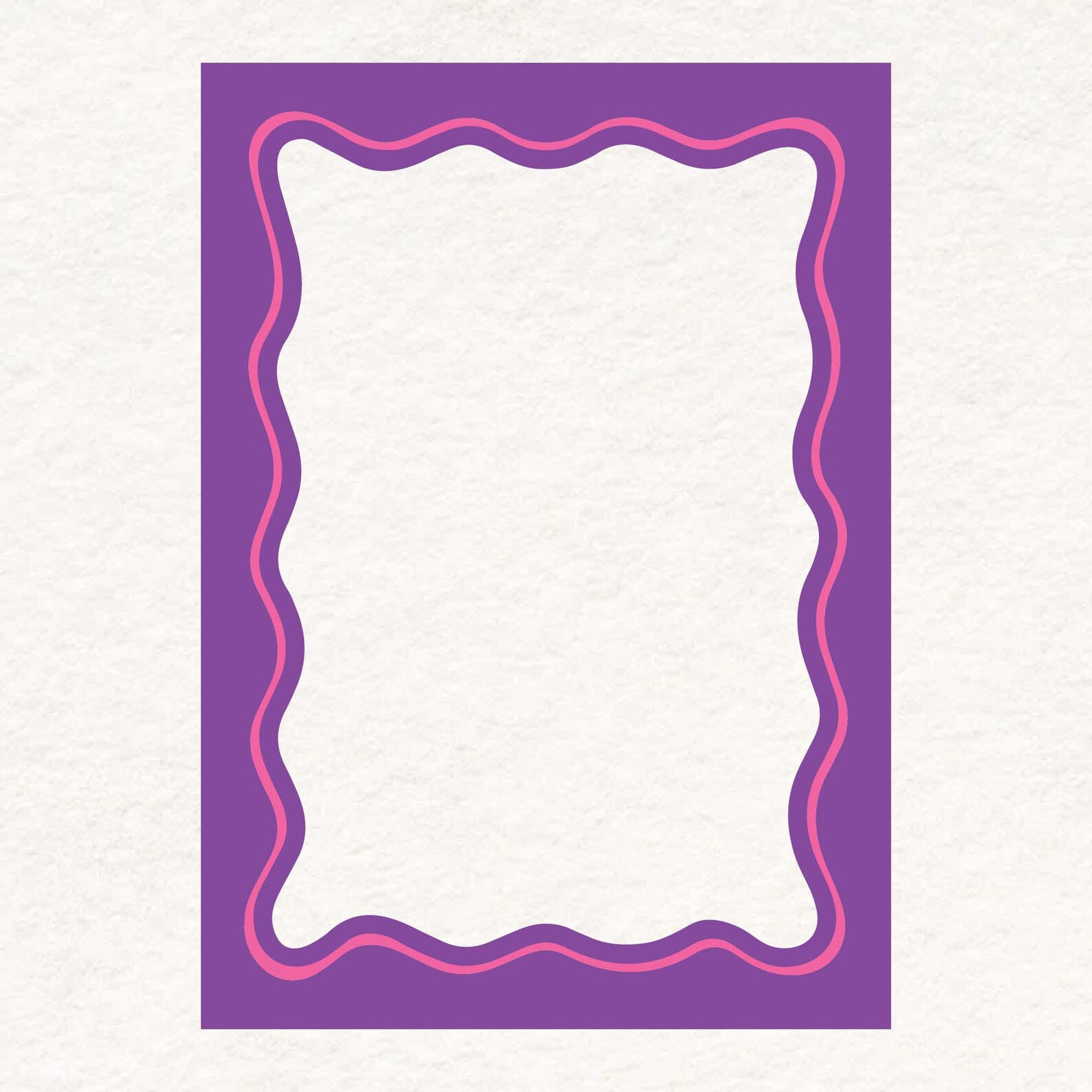 Purple Wavy Line Frame Clipart: Wedding Invitation Border (digital ...