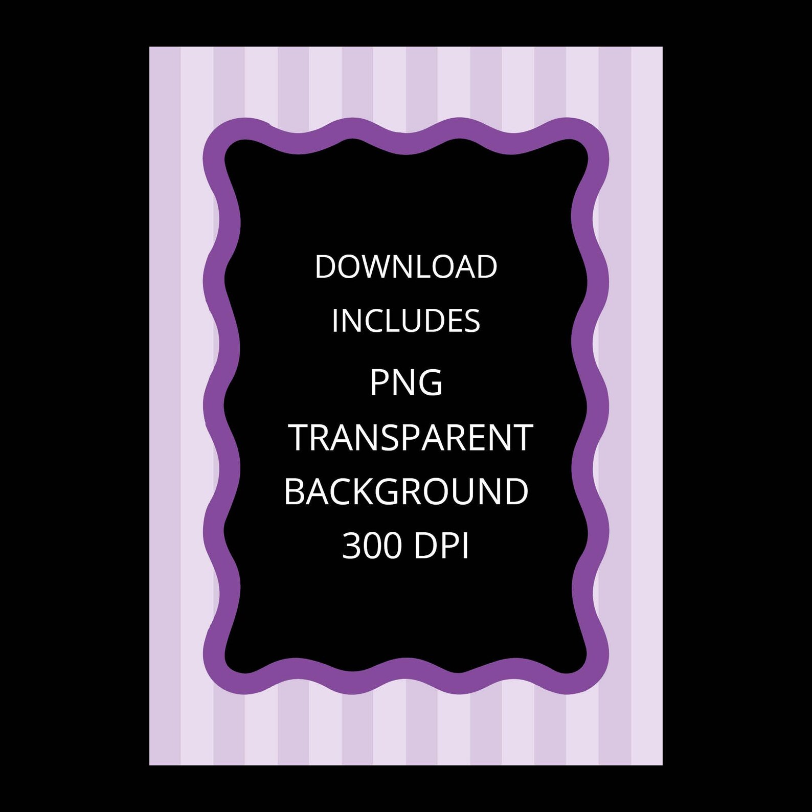 Purple Wavy Line Border Frame Clipart: Wedding Invitation Border ...