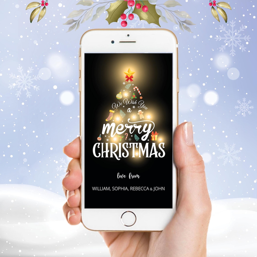 Personalised Digital Christmas Card, Christmas E-card, Electronic ...