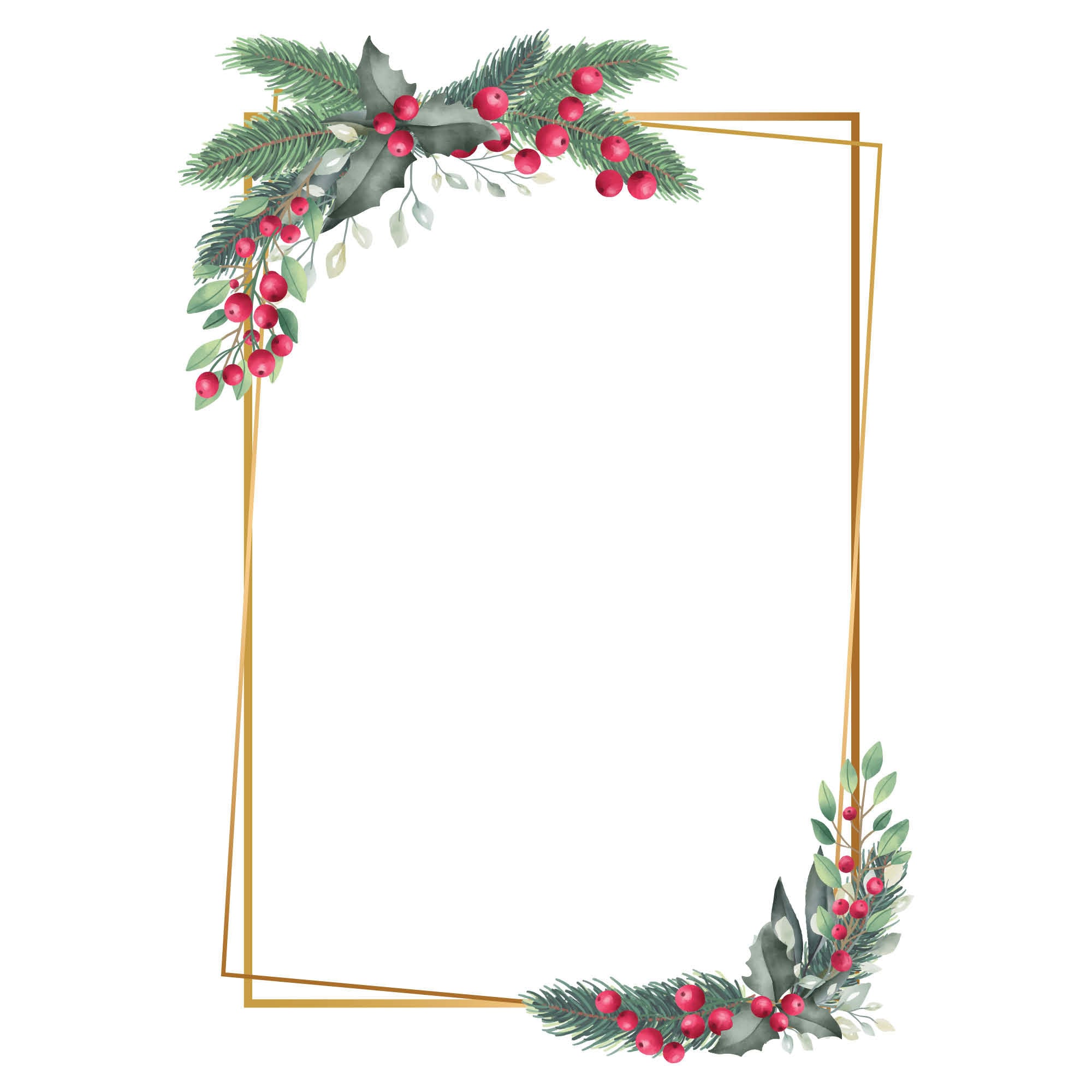 Clipart cornice natalizia dorata, Clipart cornice natalizia, PNG bordo ...