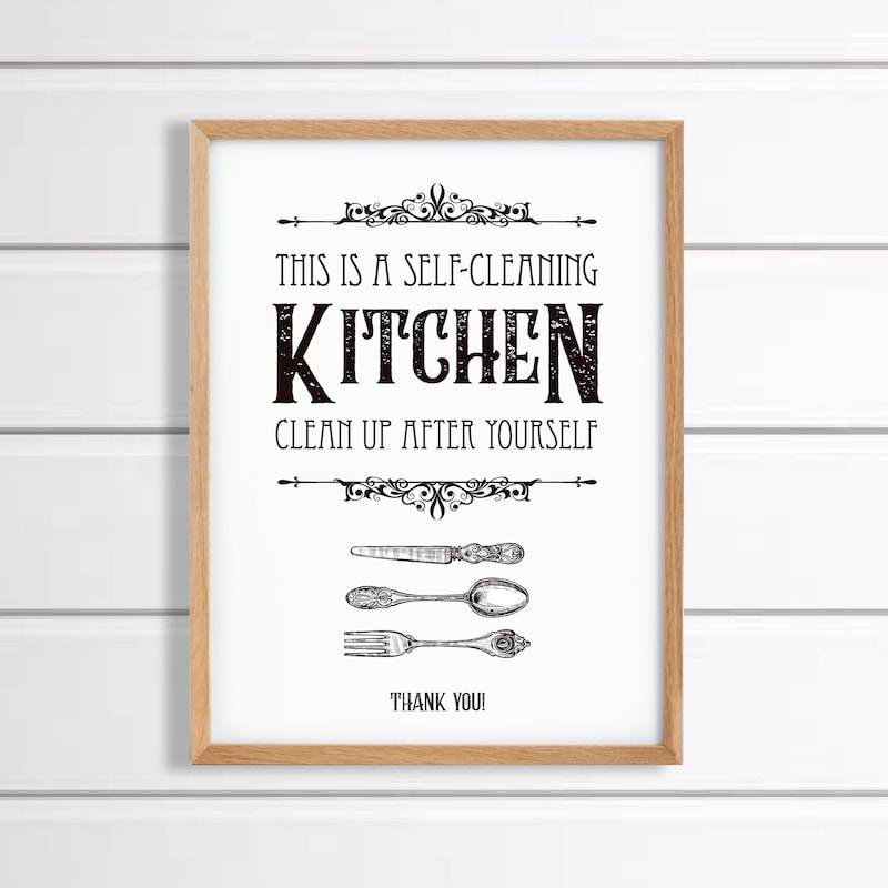 Clean Kitchen Sign - Etsy