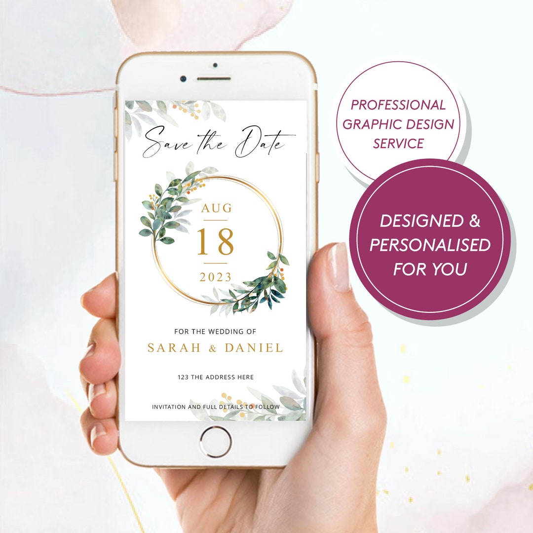 Save the Date E-invite,digital Invite, Electronic Save the Date ...