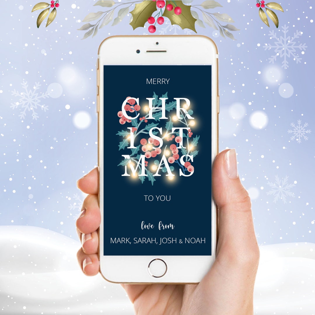 Personalised Digital Christmas Card: Festive Greeting E-card (send via ...