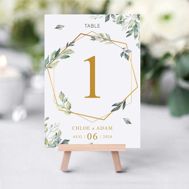Table Number Cards - Etsy