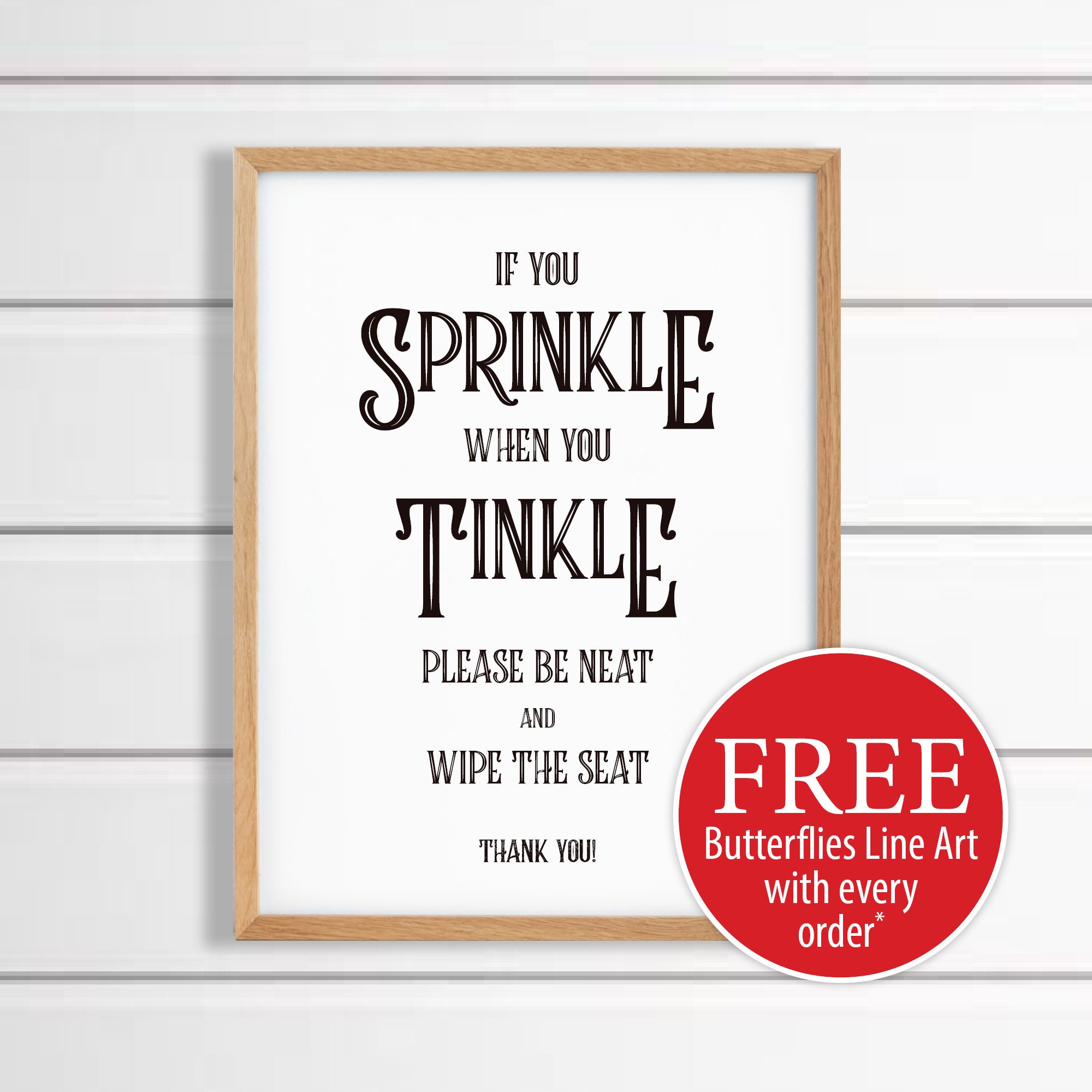 If You Sprinkle When You Tinkle Please Be Sweet Bathroom | Etsy
