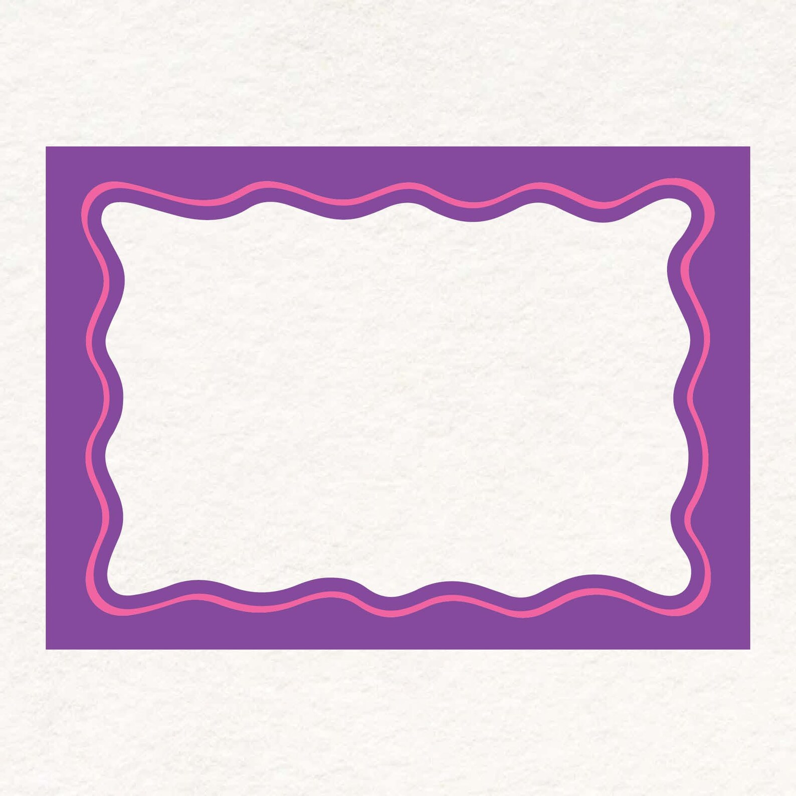 Purple Wavy Line Frame Clipart: Wedding Invitation Border (digital ...