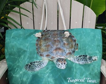 Sea Turtle Beach Bag | Etsy