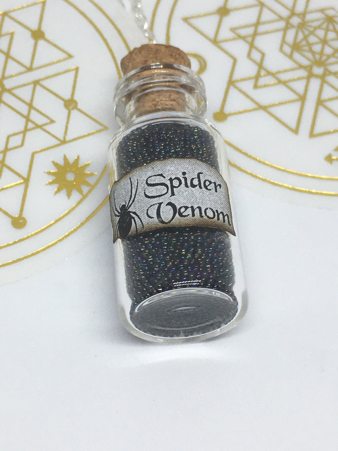 Spider Venon Potion Bottle With Necklace, Mixologist Gift - Etsy