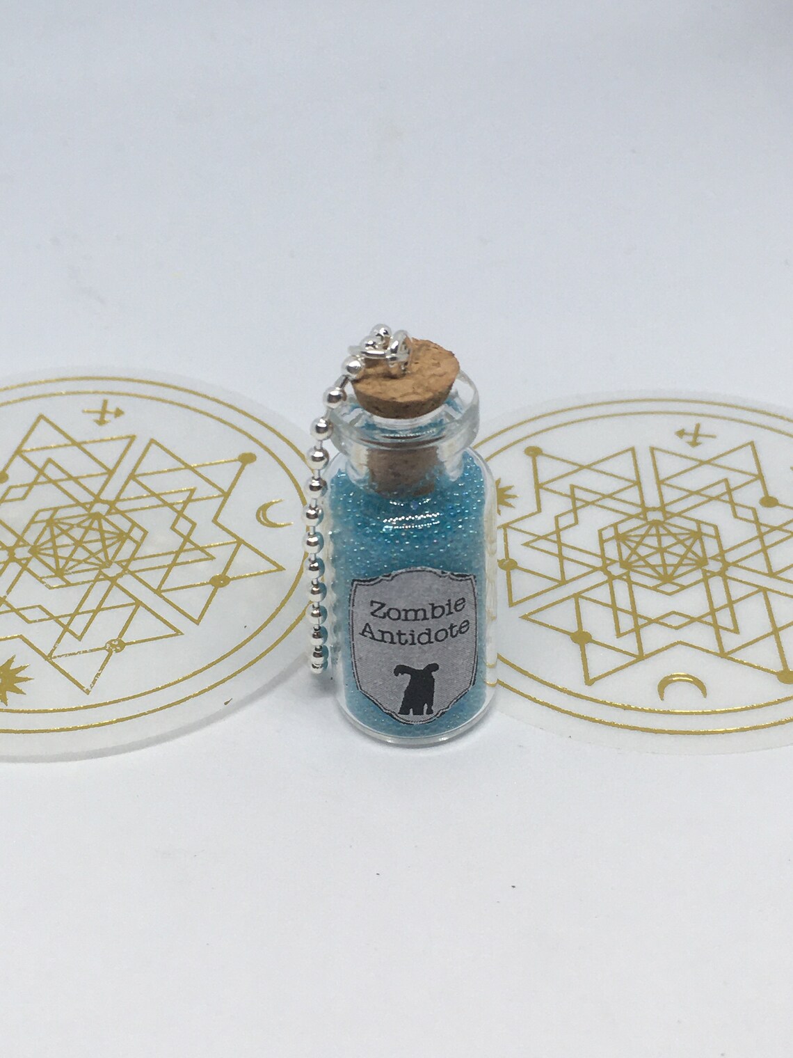 Zombie Antidote Potion Bottle With Necklace, Resident Evil Inspired ...